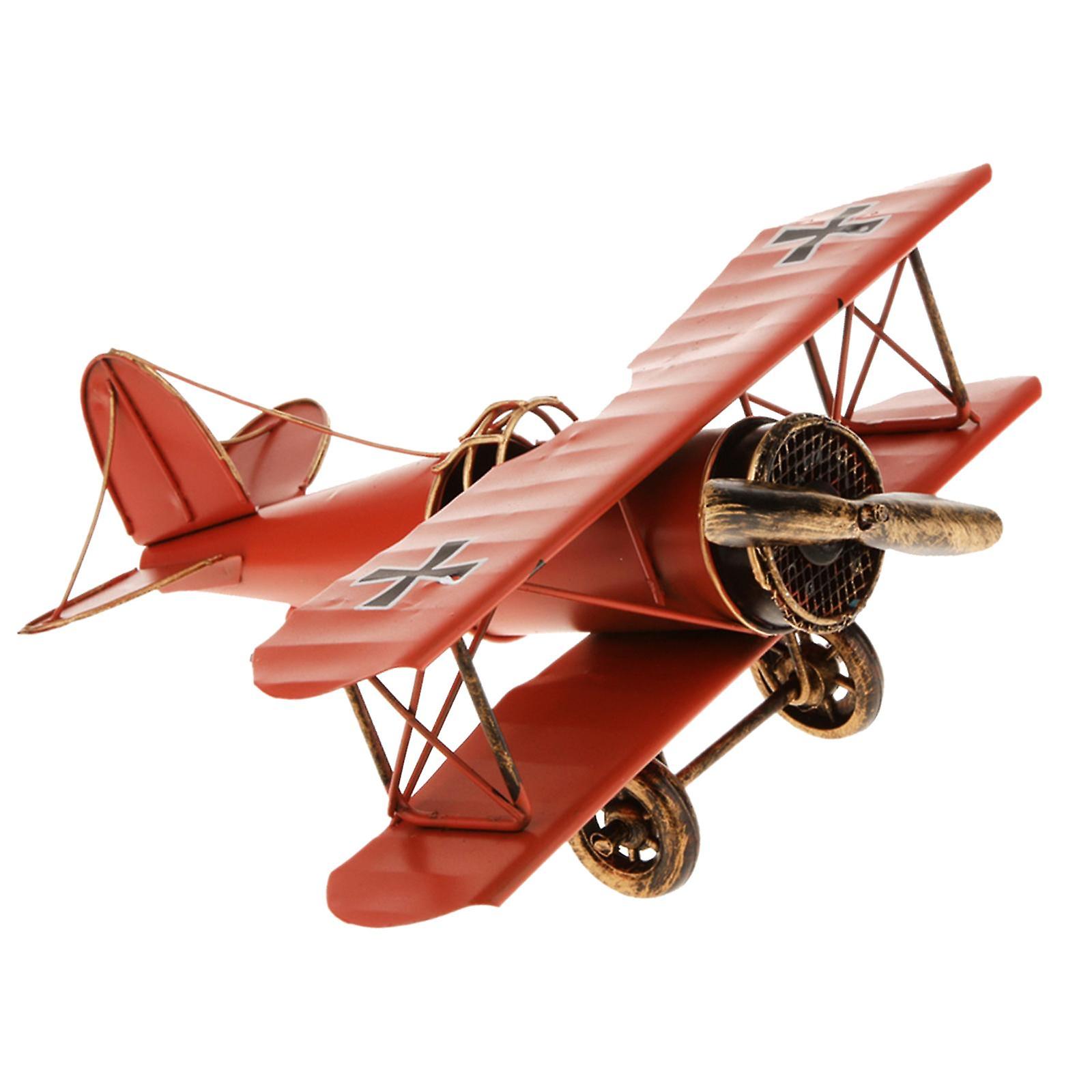 3Pcs Retro Metal Airplane Model Biplane Plane Aircraft Toy for Kids ...