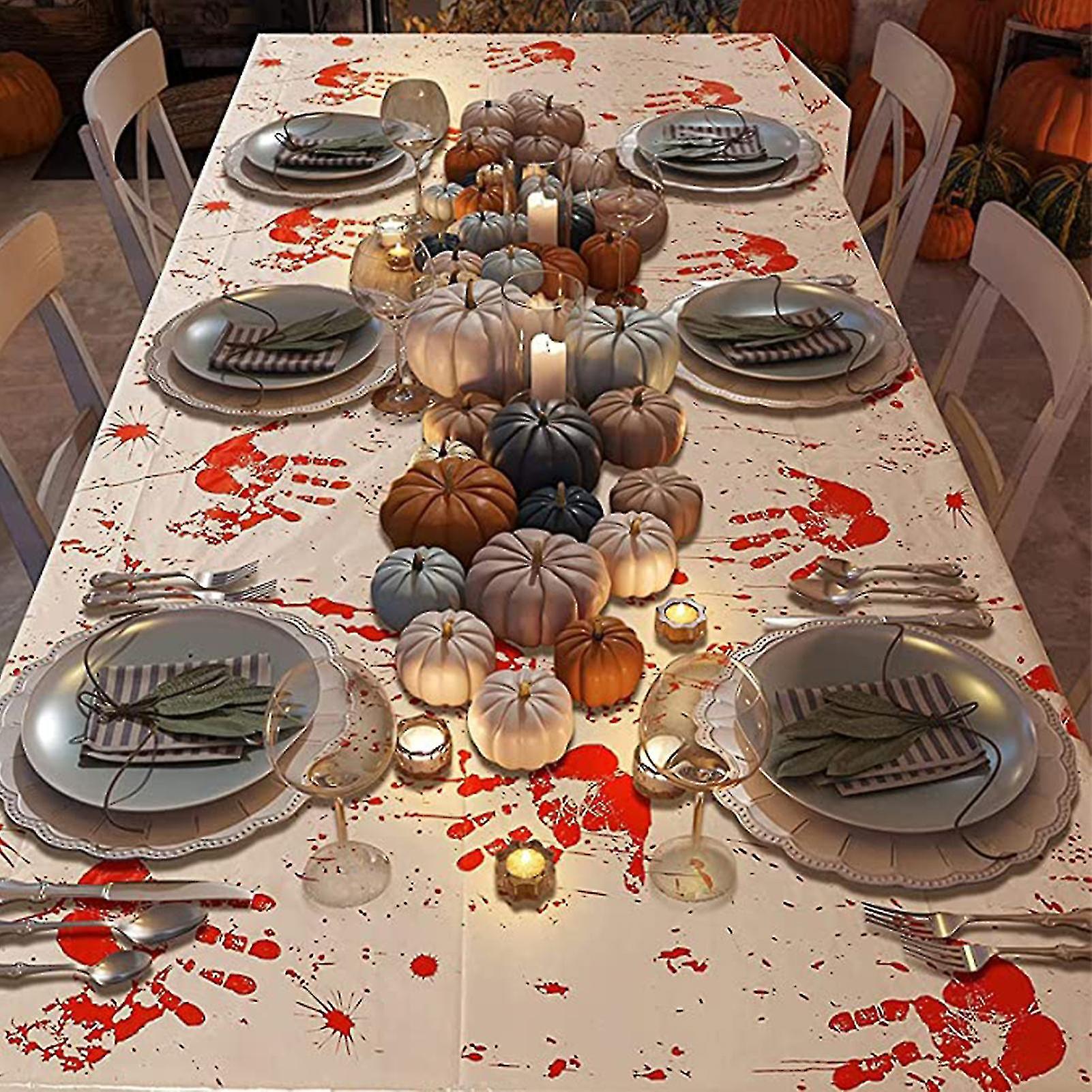 Halloween Table Cover | Halloween Bloody Hand Tablecloth | Halloween ...