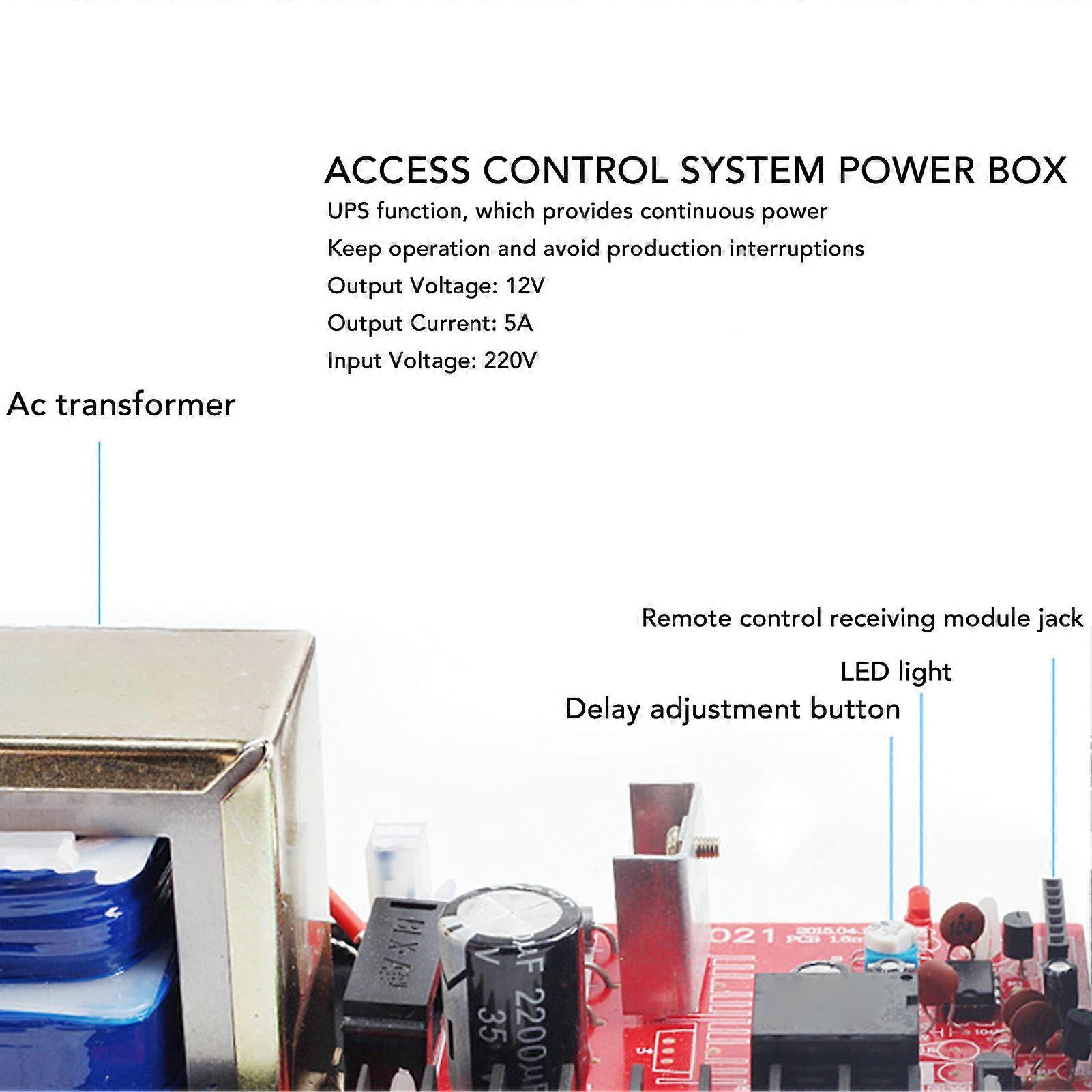 12v 5a Access Control System Power Box Ups Door Lock Delay Power Supply ...