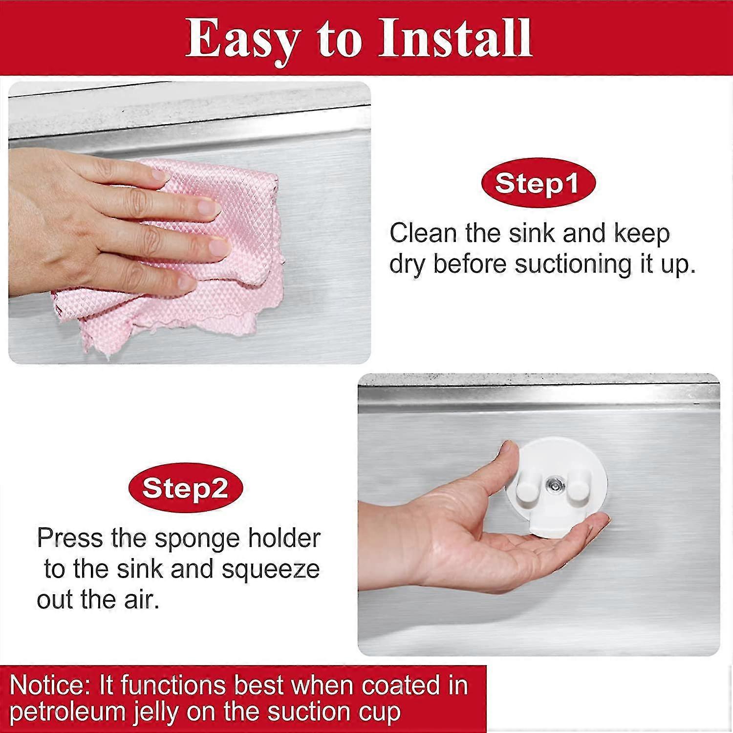 Sponge Holder Sponge Caddy Suction Sponge Holder Sink Organizer For ...