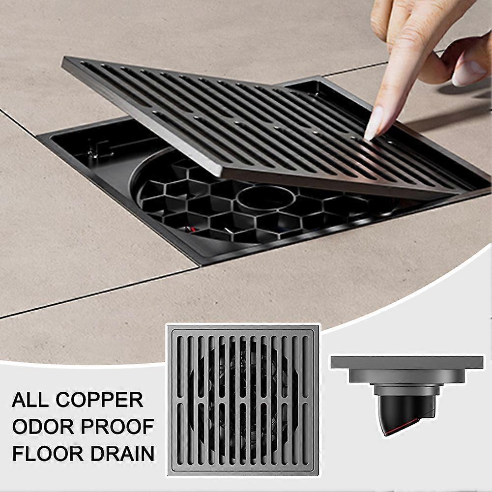 Fast Flow Shower Drain with Magnetic Core, Premium Copper Floor Drain ...