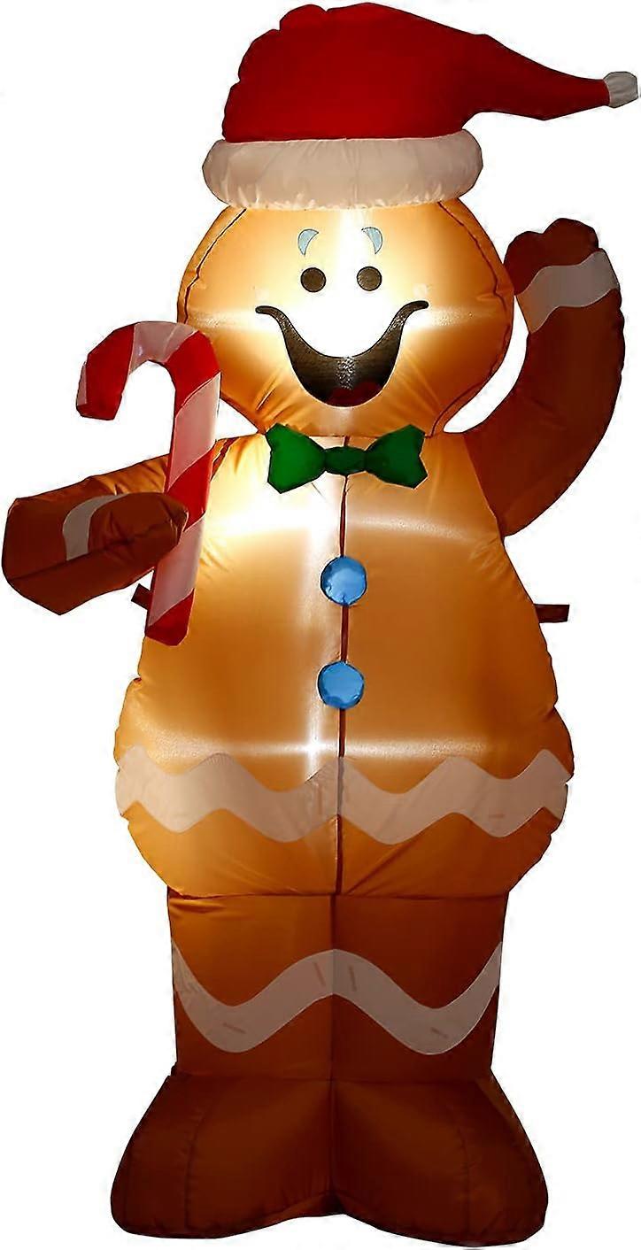 Inflatable Gingerbread Man with LED light up decoration | Fruugo UK