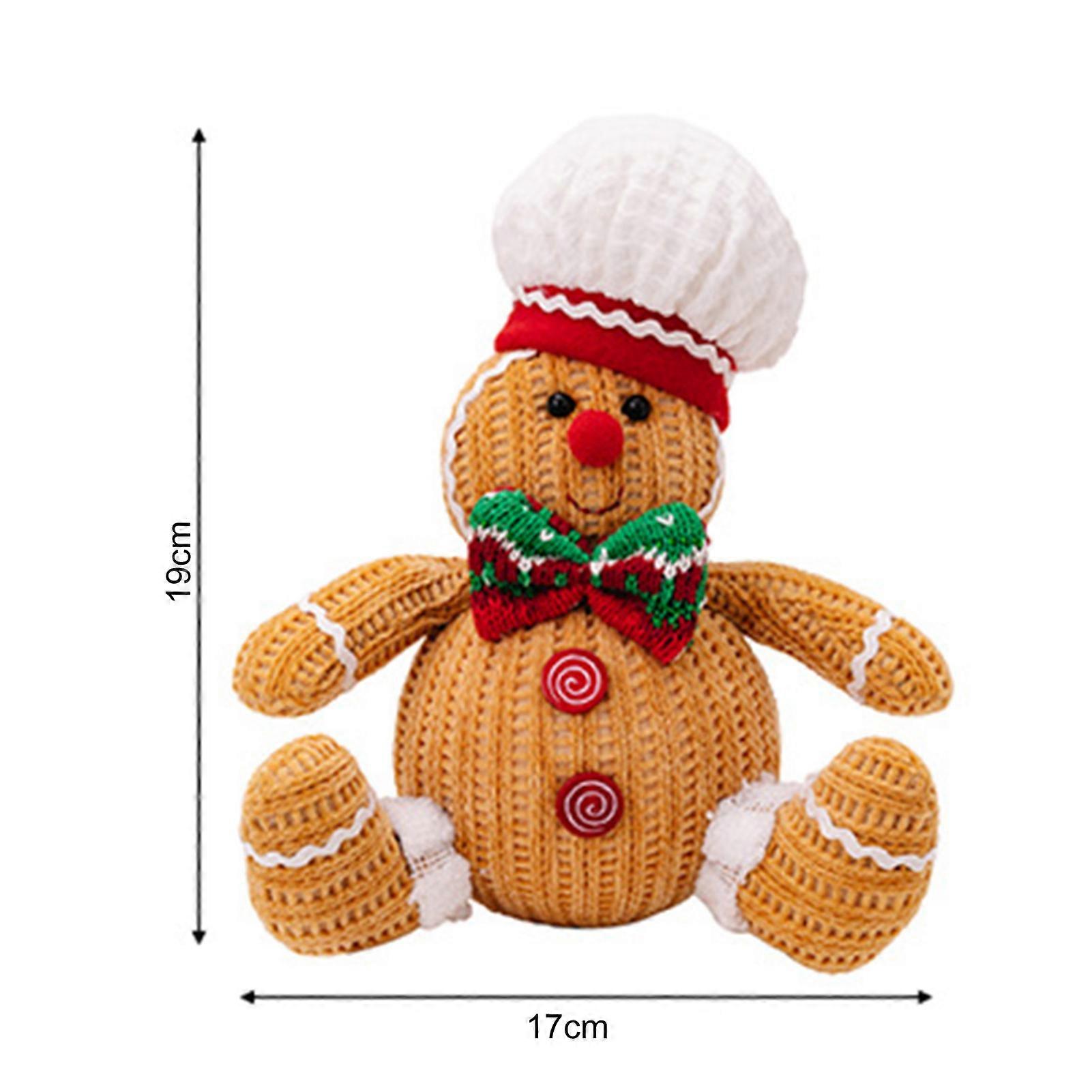 Christmas Gingerbread Man Doll Plush Stuffed Gingerbread Boy Girl ...