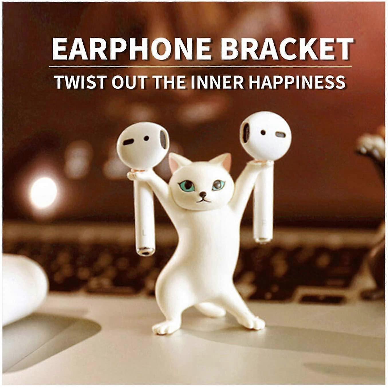 dance cat headphone stand headset holder accessories for apple airpods ...