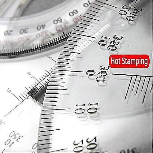 15cm Plastic 360 Full Circle Protractor Math Measuring Tool Full Medium ...