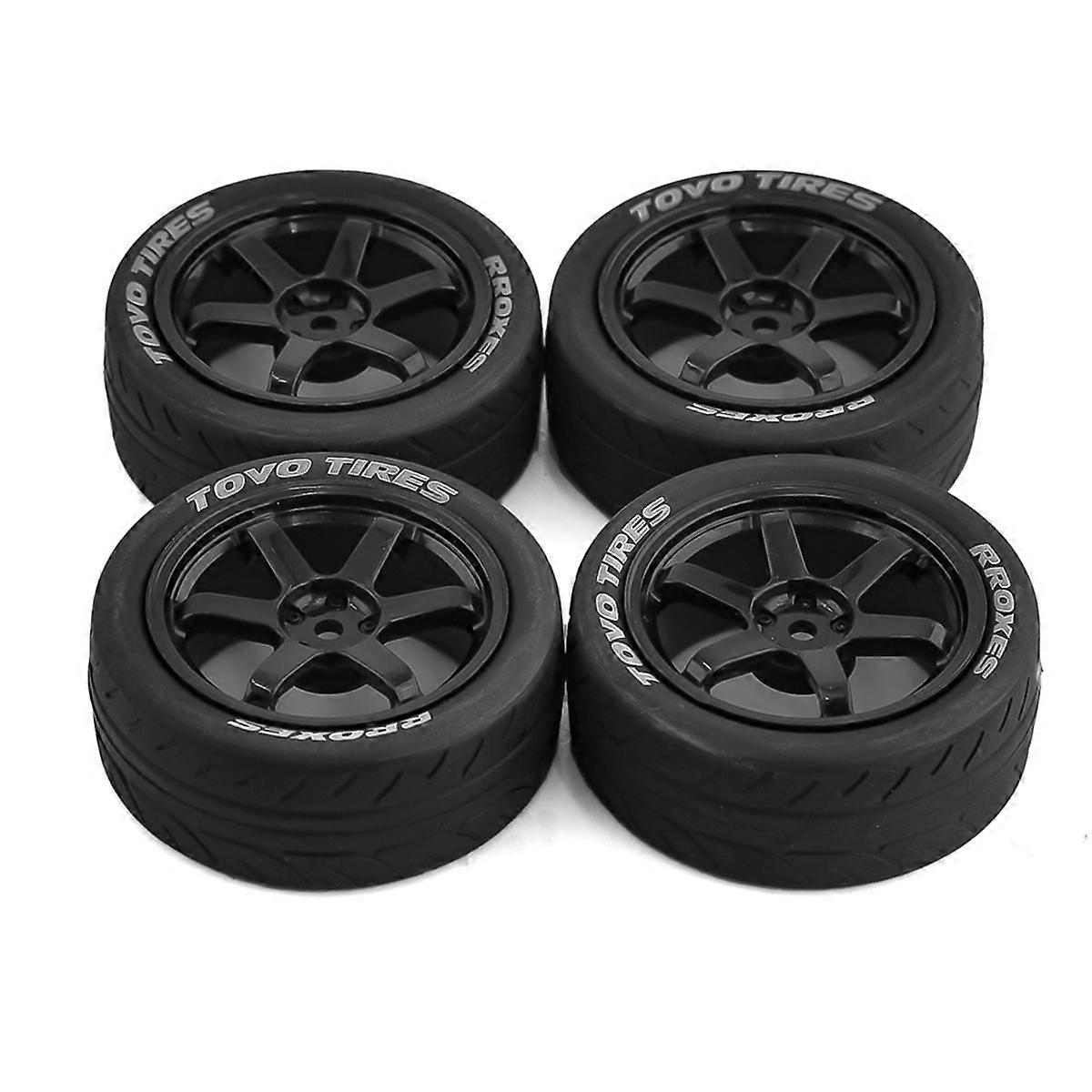 4PCS 68mm 1/10 RC Racing Car Tires on Road Touring Drift Car Tyre Wheel ...