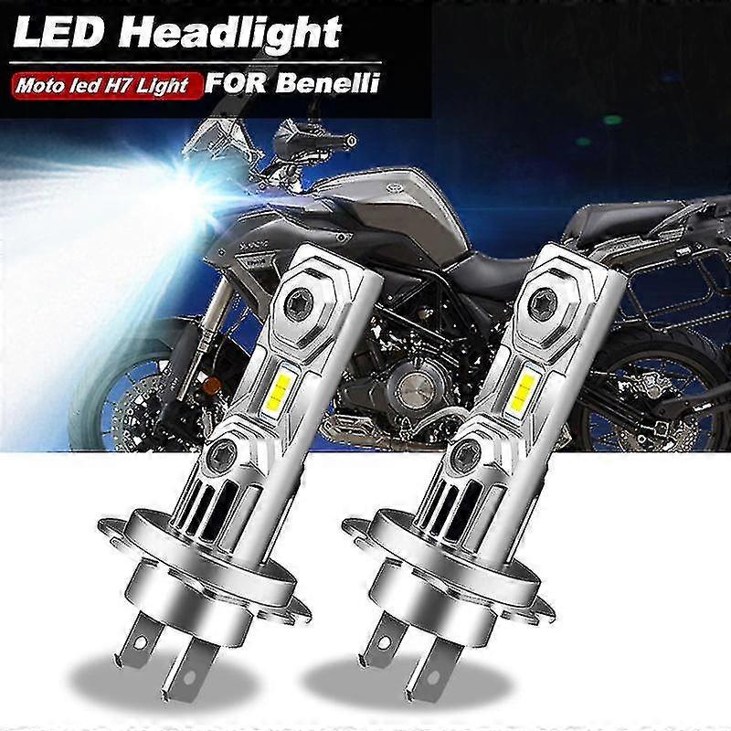 Motorcycle 60w White 12000lm H7 Led Headlight Bulbs 6500k Canbus For ...