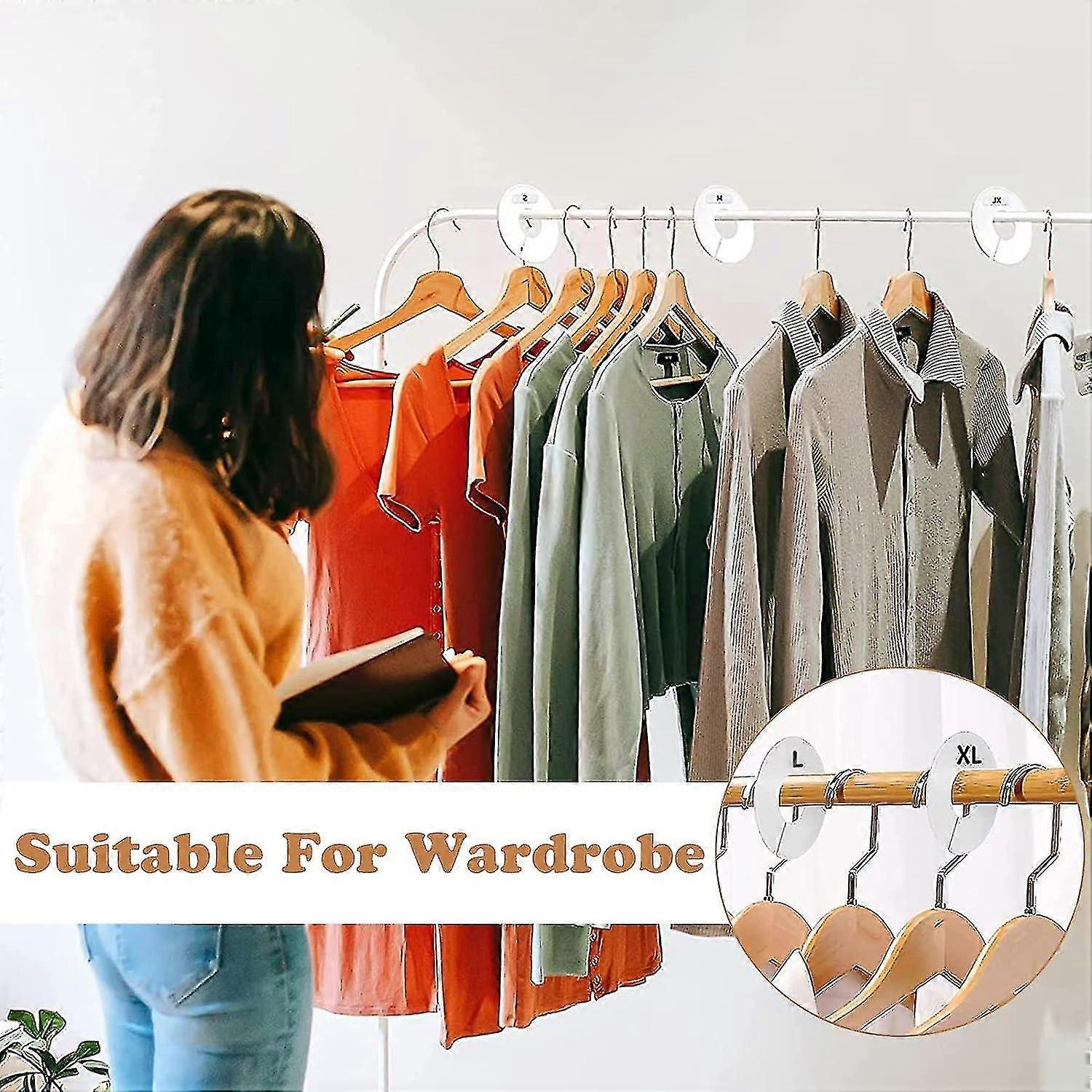 Clothes Rack Dividers Round 20 Pieces Rack Divider Hangers Separator ...