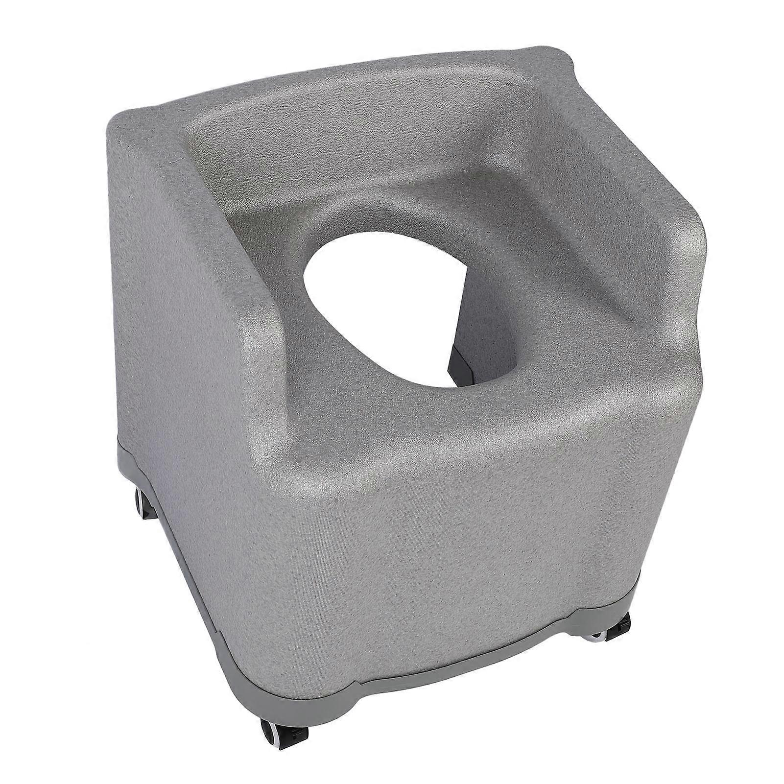 Portable Commode Toilet Chair with Universal Wheels Armrest Non Slip ...