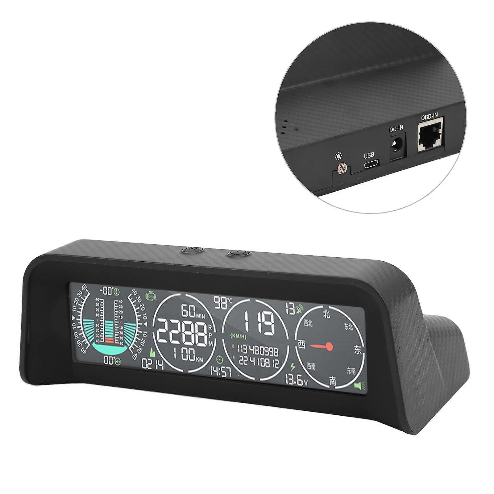 Intelligent GPS OBD HUD Display Multifunction Dual Channel Adjustable ...