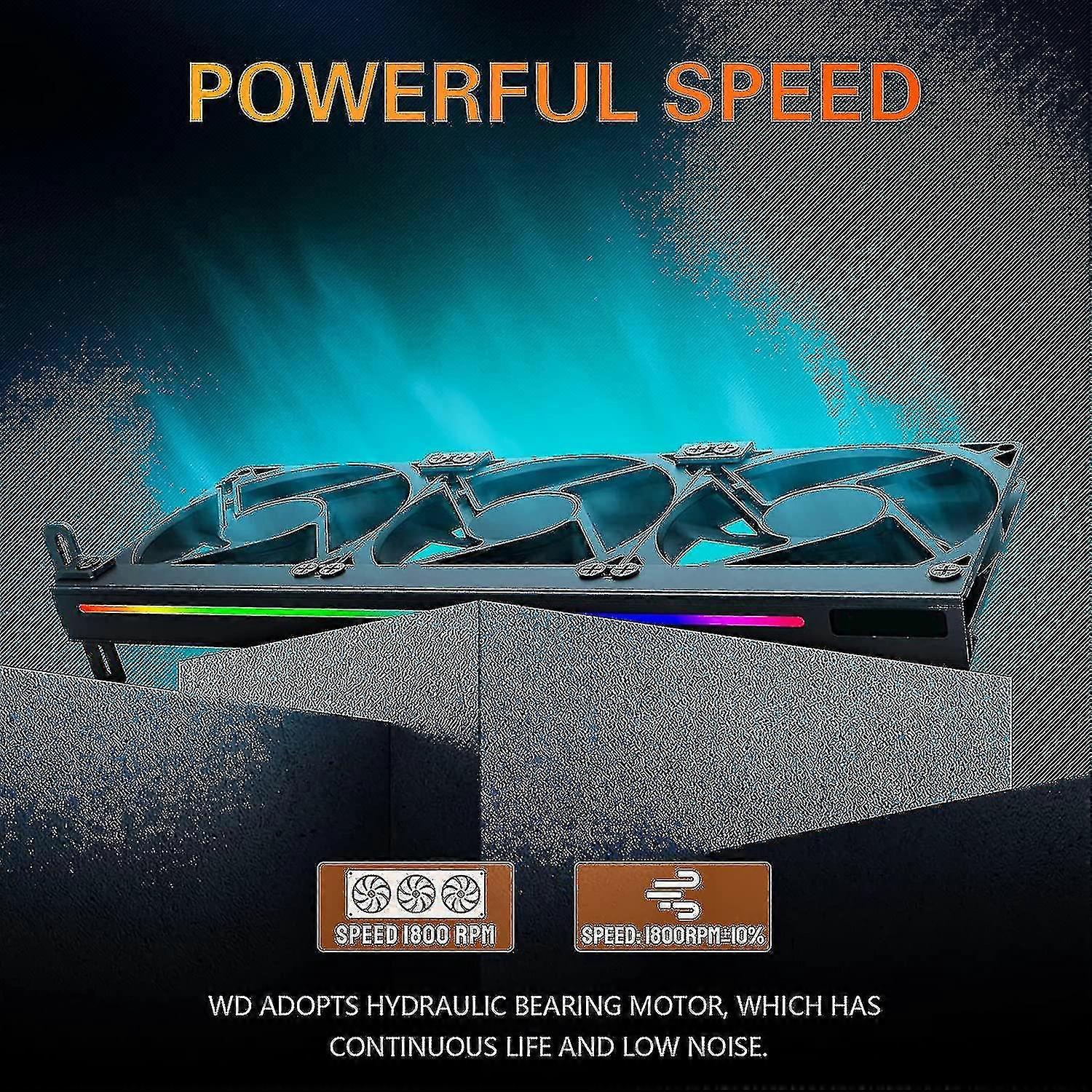 Graphic Card Cooler Fan With Led Frame, Computer Desktop Small Cooling ...