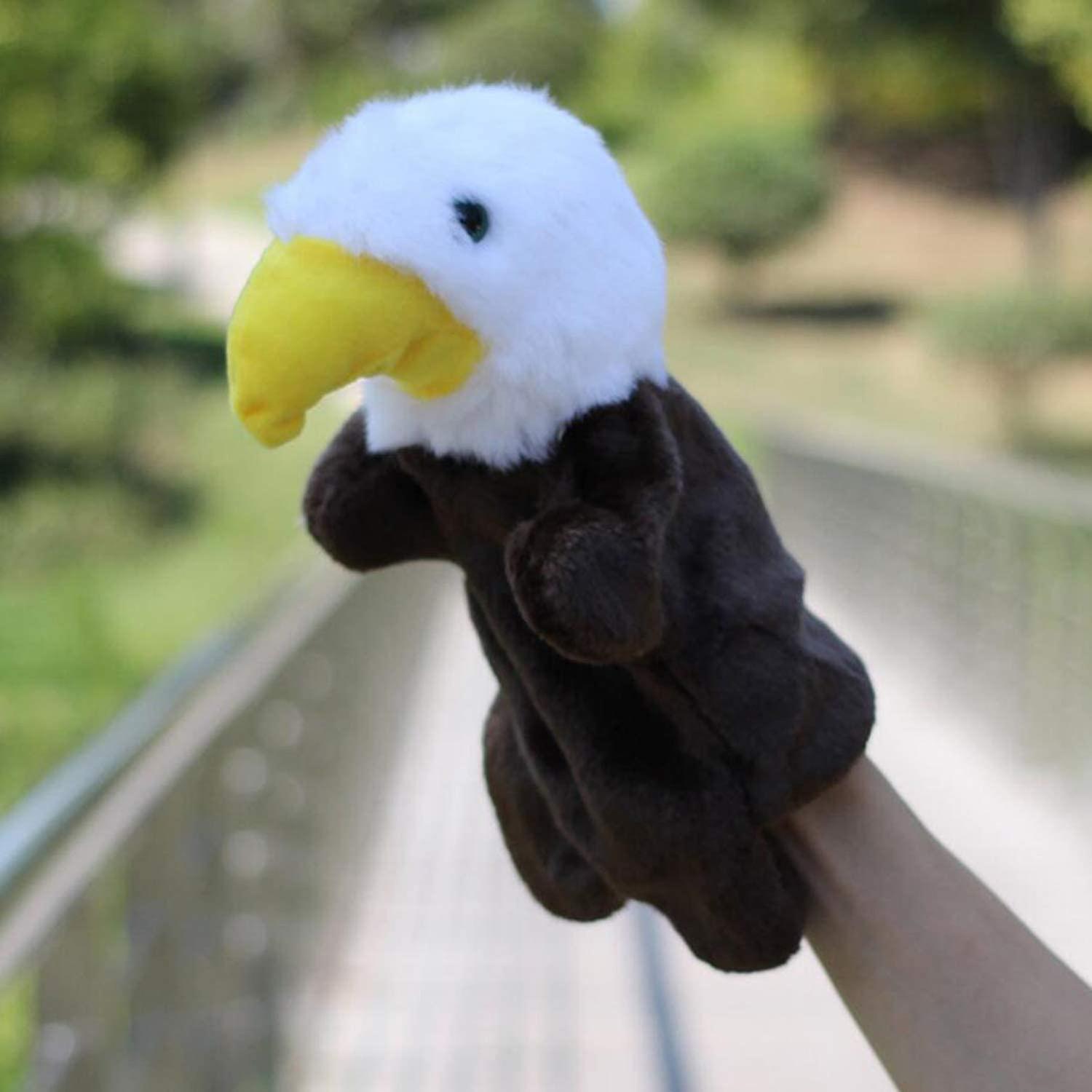 Plush Eagle Hand Puppets Stuffed Animal Toys for Imaginative Pretend ...