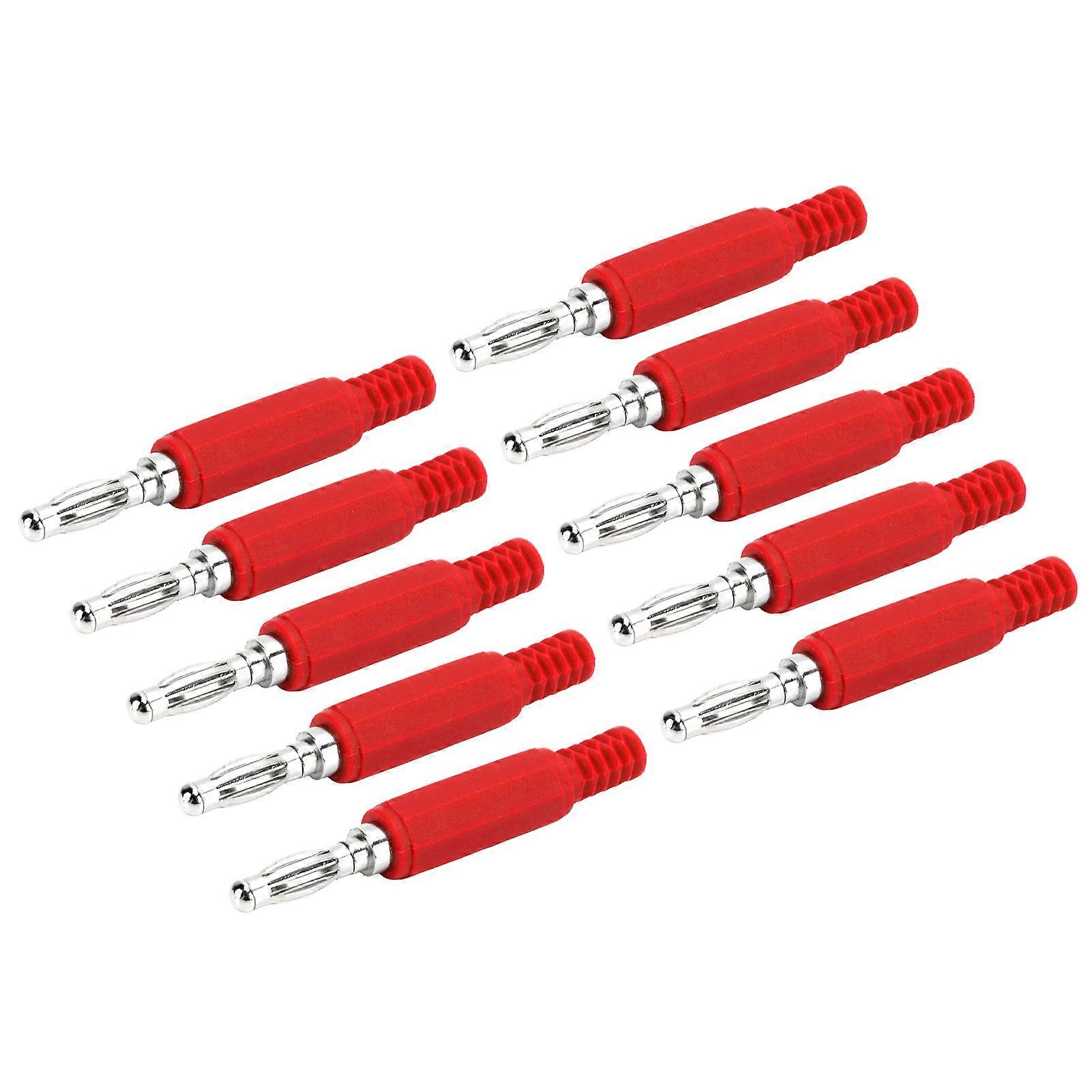 10pcs Banana Plug 4mm/0.2in Spiral Insulating Sheath Brass PE Material ...