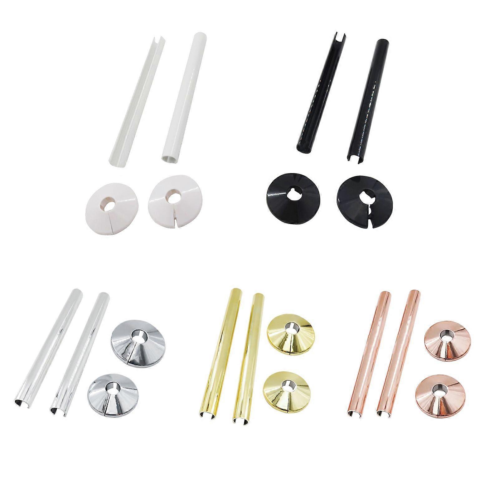 2Pack Pipes Radiator Pipe Covers sleeve 15mm Collars Cut Fit Bathroom ...