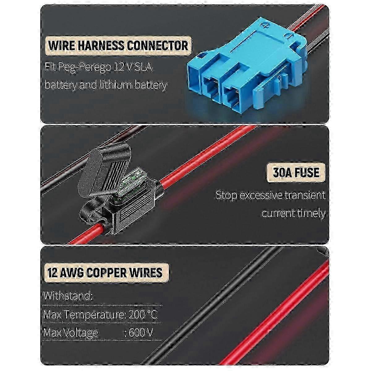 Power Wheel Adapter for 20 V Lithium Battery, Peg-Perego Battery ...