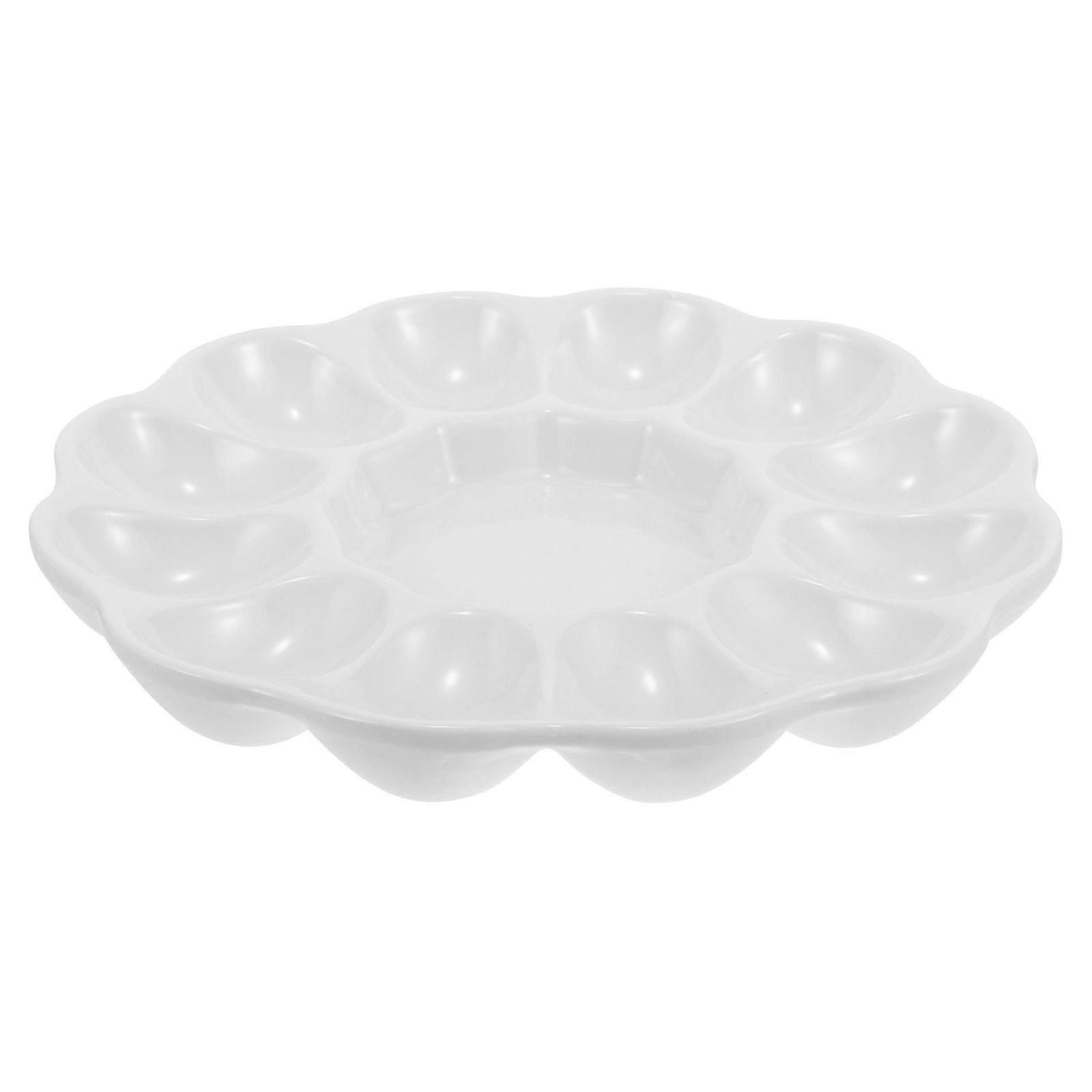 Egg Platter Ceramic Deviled Egg Tray Catering Platter Eggs Serving Tray ...