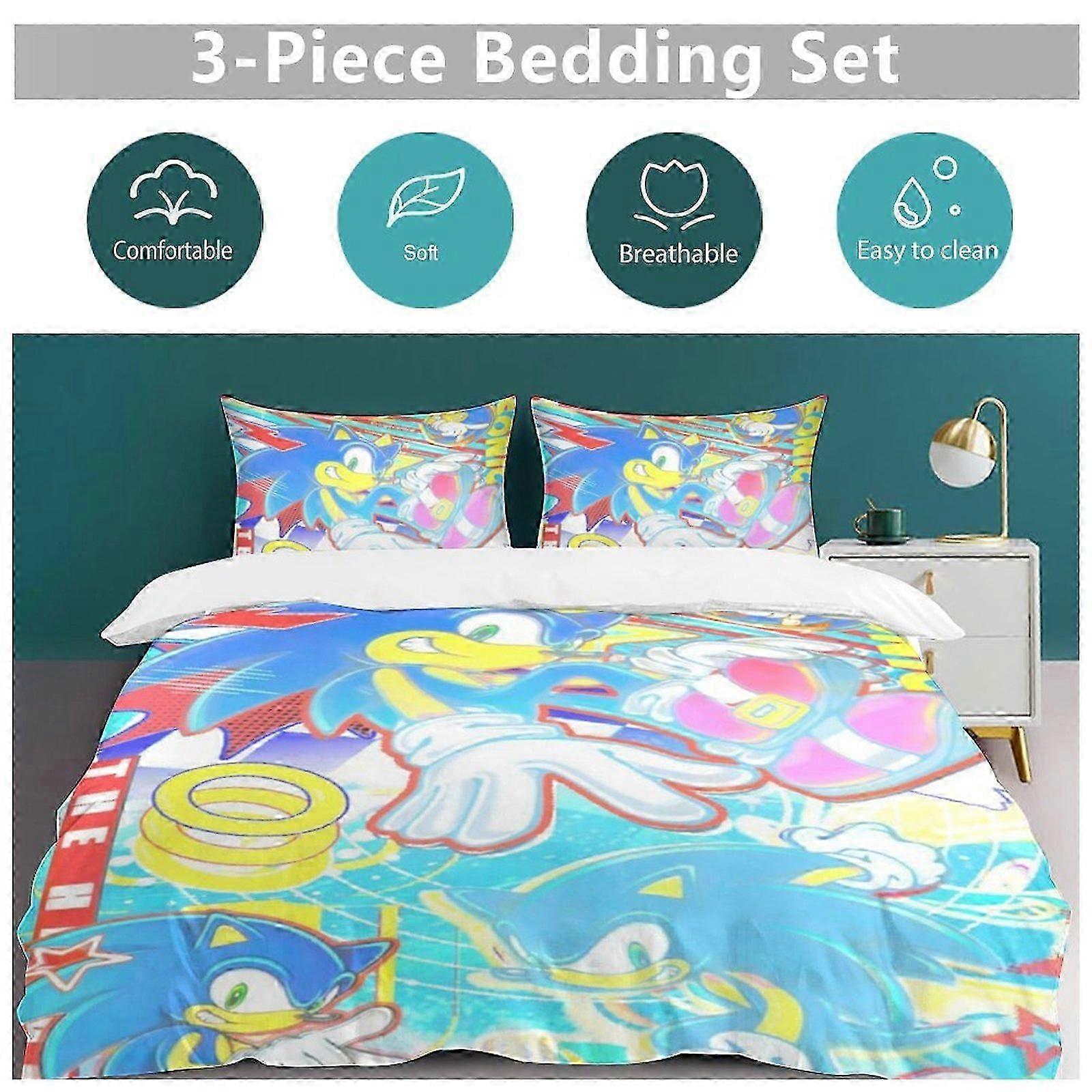 a1978 Bed Sheets Sonic Bedding Set Duvet Cover Set ing Cartoon Theme ...