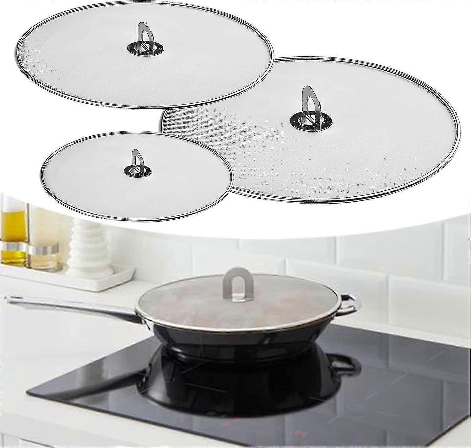 Splatter Guard Hot Grease Splatter Screen Frying Pan Cooking Pot ...