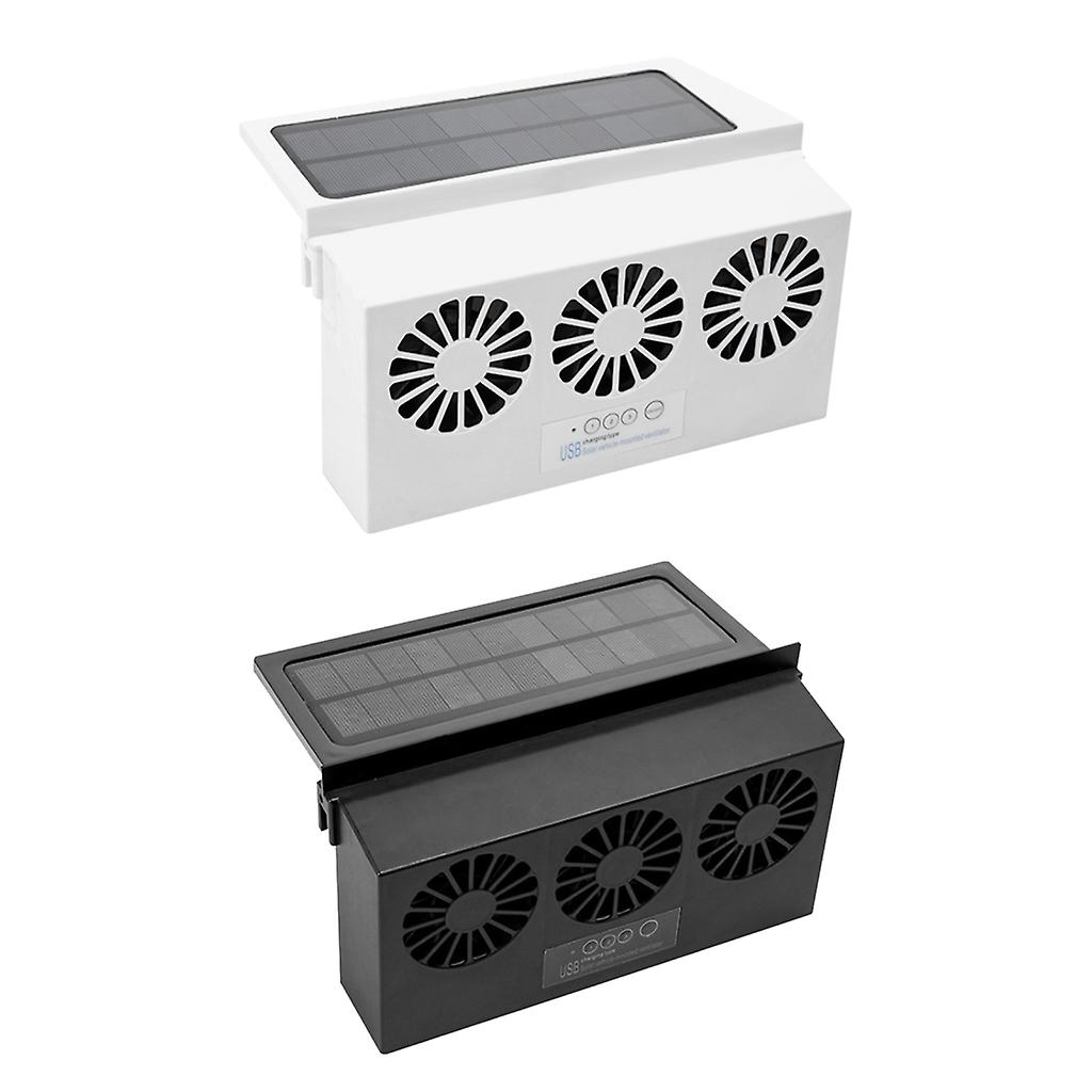 Solar Powered Fan Window Exhaust Fan Air Circulation Cooler Radiator ...