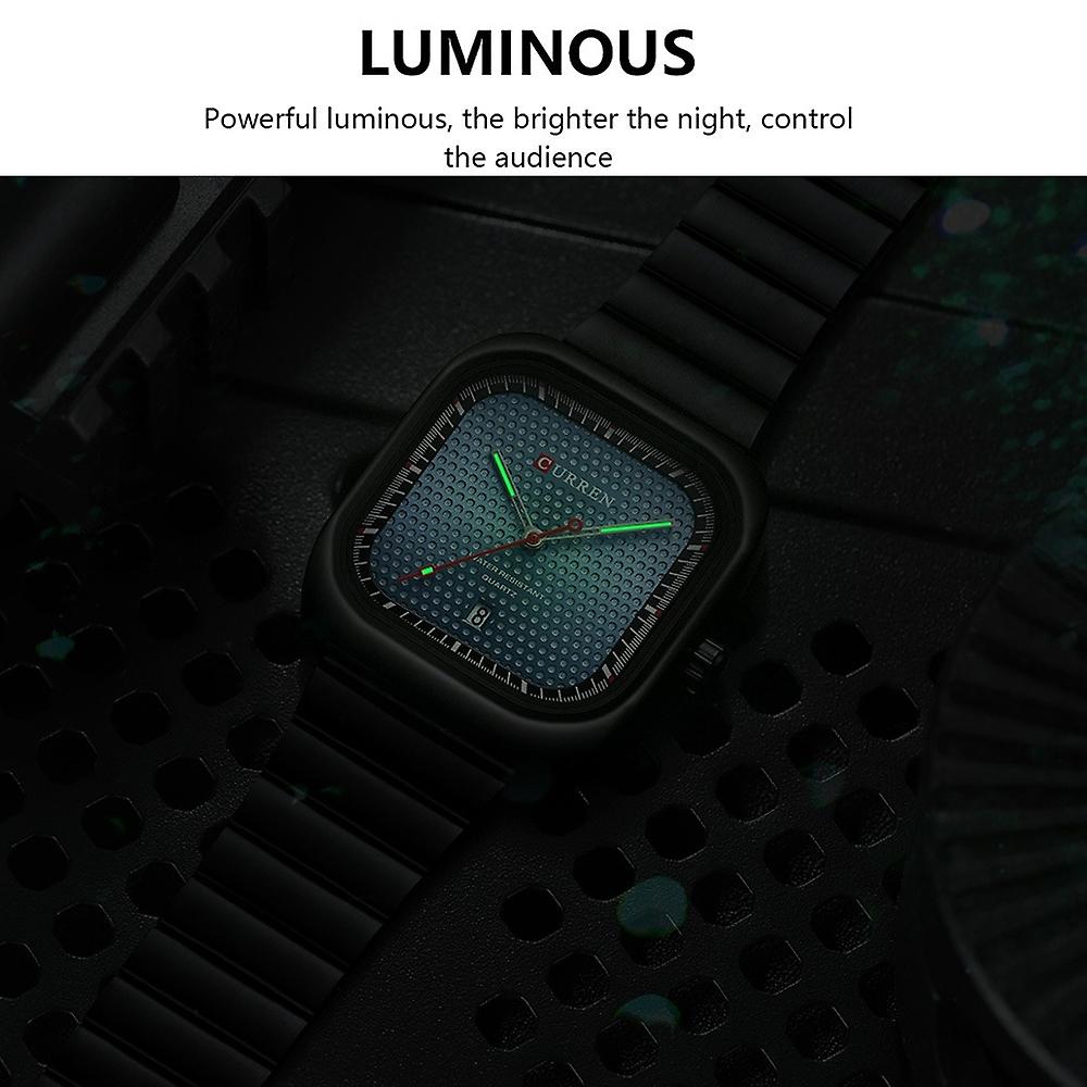 Curren Square Men Quartz Watch White Shell White | Fruugo UK