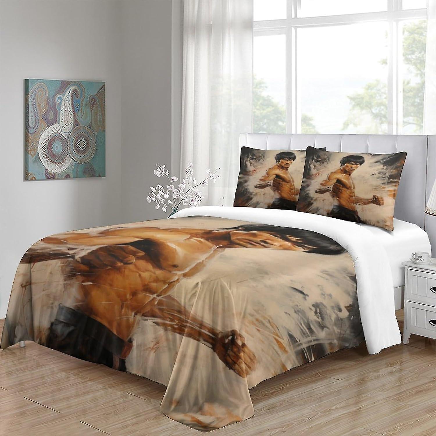 Martial Arts Superstar Bedding Duvet Cover Set Bruce Lee Printed ...