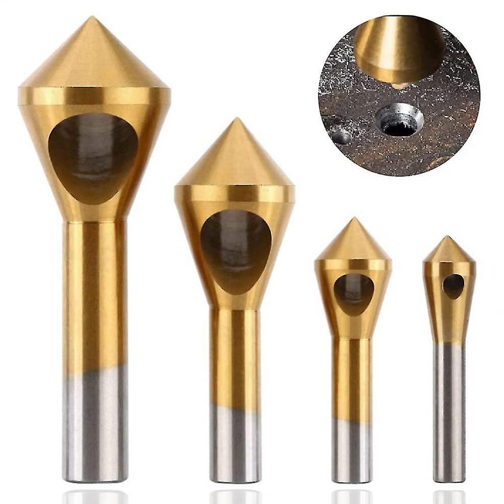 4pcs Deburring Countersink Chamfer Cutter Hss Metal Chamfer Screw Tool ...