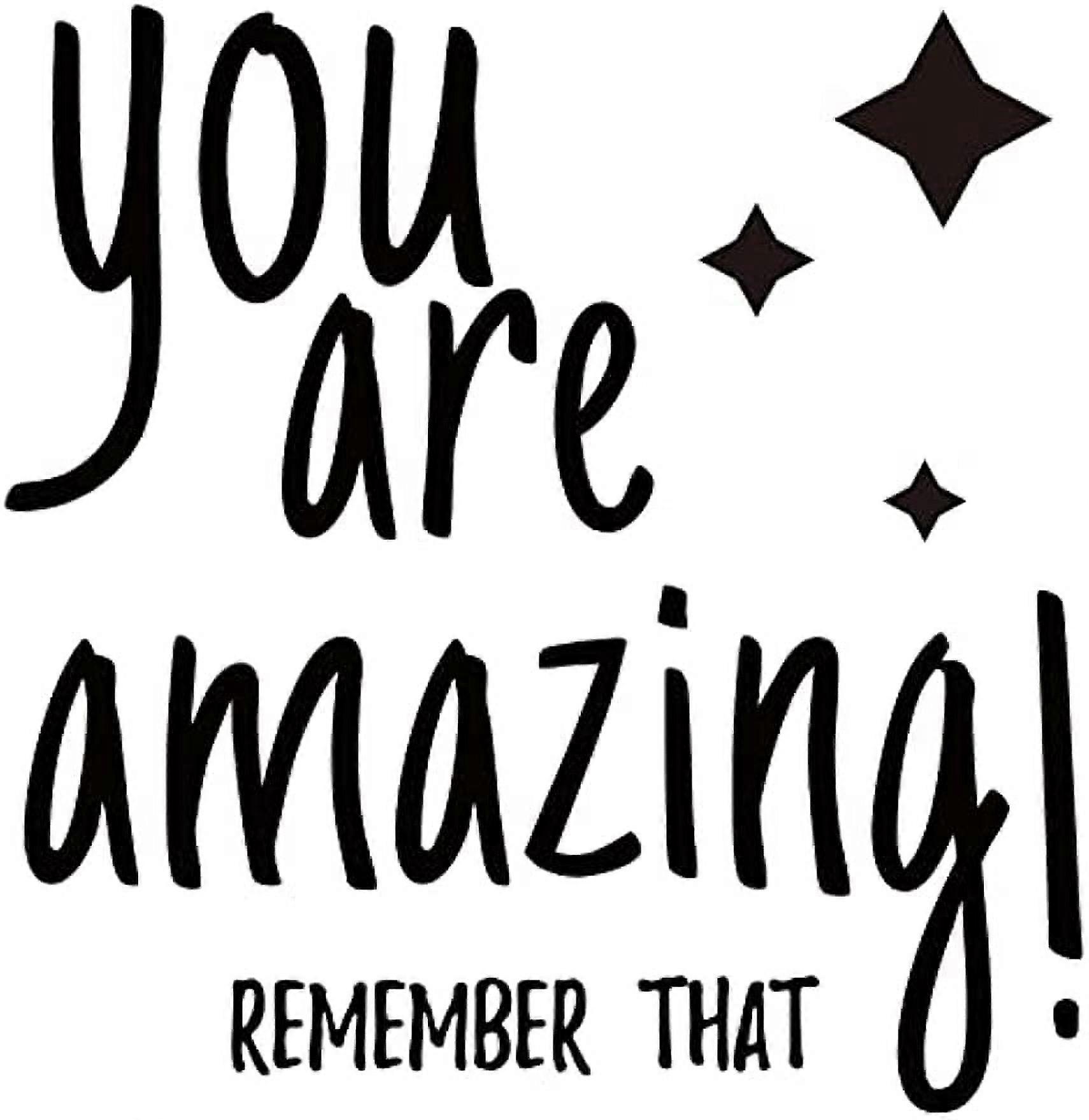 1 Sheet You are Amazing Quotes Wall Stickers Vinyl Wall Decor Stickers ...