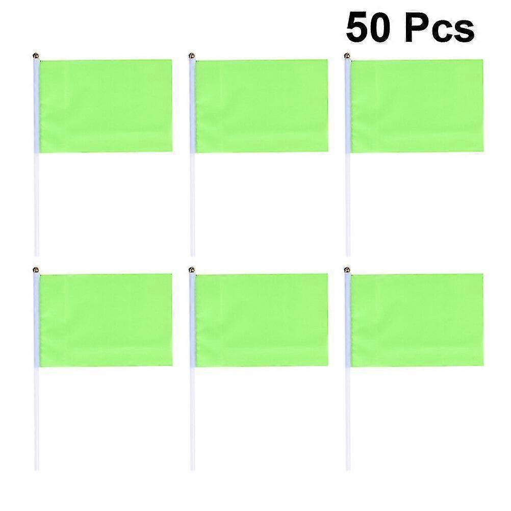 50 Pcs Green Decor Mini Plain Flags Miniature Flags Miniature Flag Mini ...