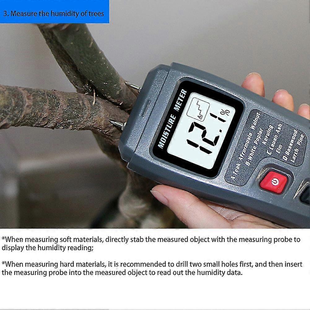 Portable High Precision Wood Moisture Meter Hygrometer Density Digital ...