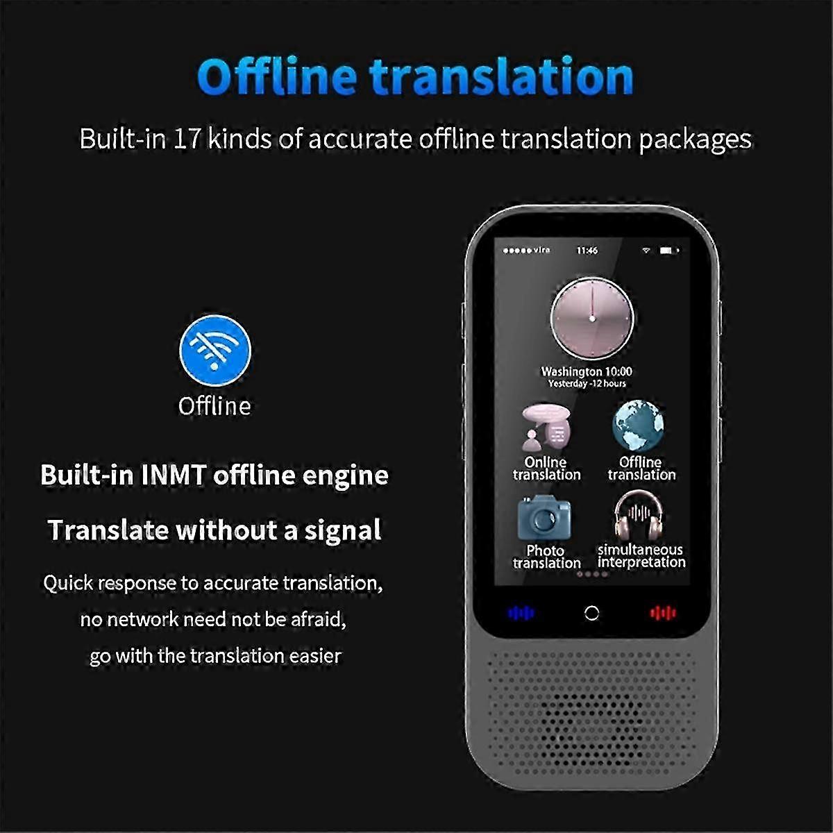 S80 Pro AI Translation Device Real Time Smart Voice Photo Translator ...