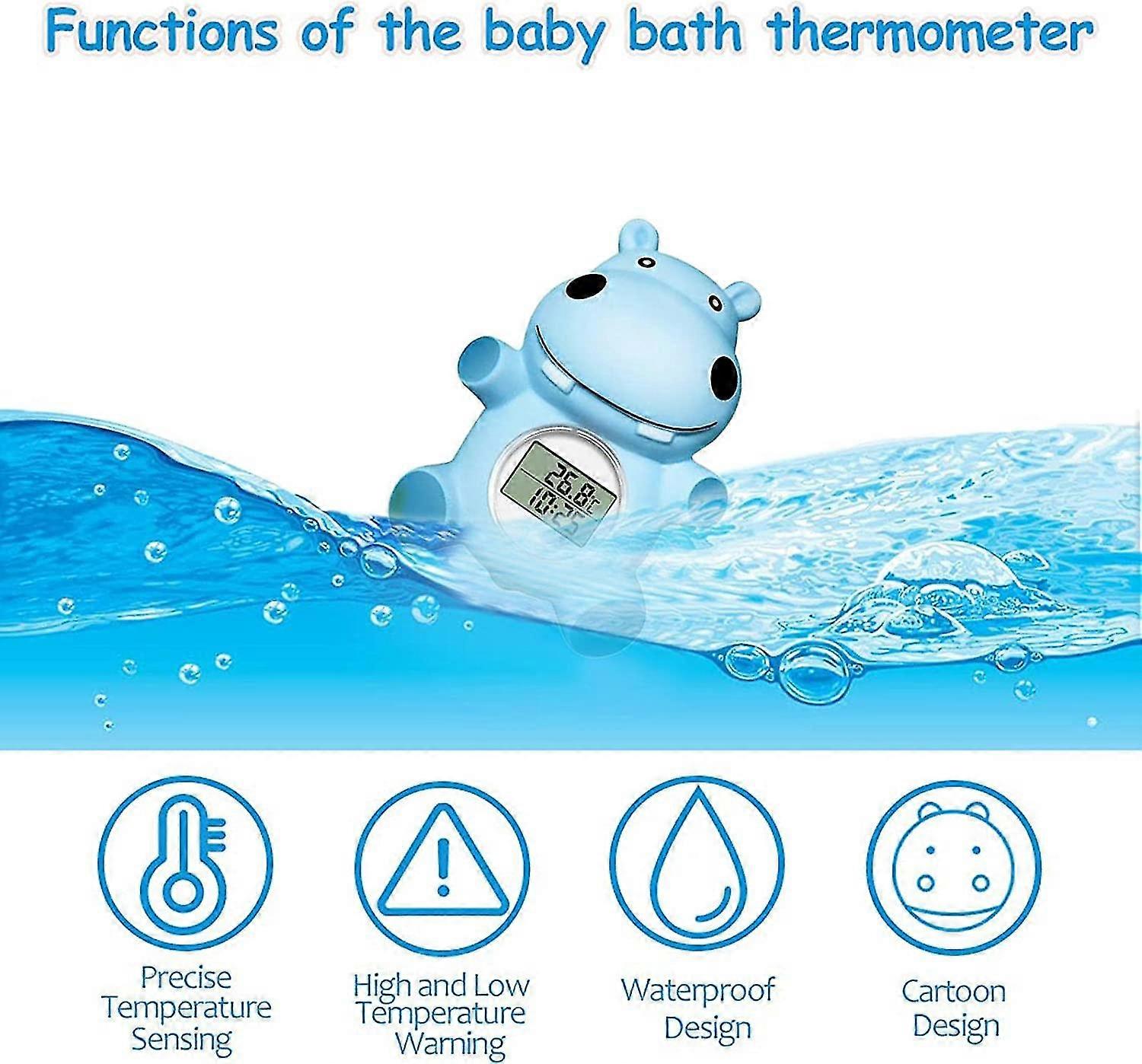 Hippo Baby Bath Thermometer - Floating Bath Thermometer Bathtub Toy ...