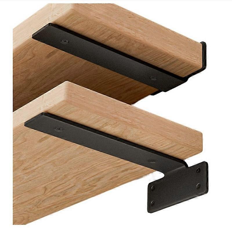 6 Pack - 15cm Black L Shelf Bracket (5mm Thicked) Iron Shelf Brackets ...