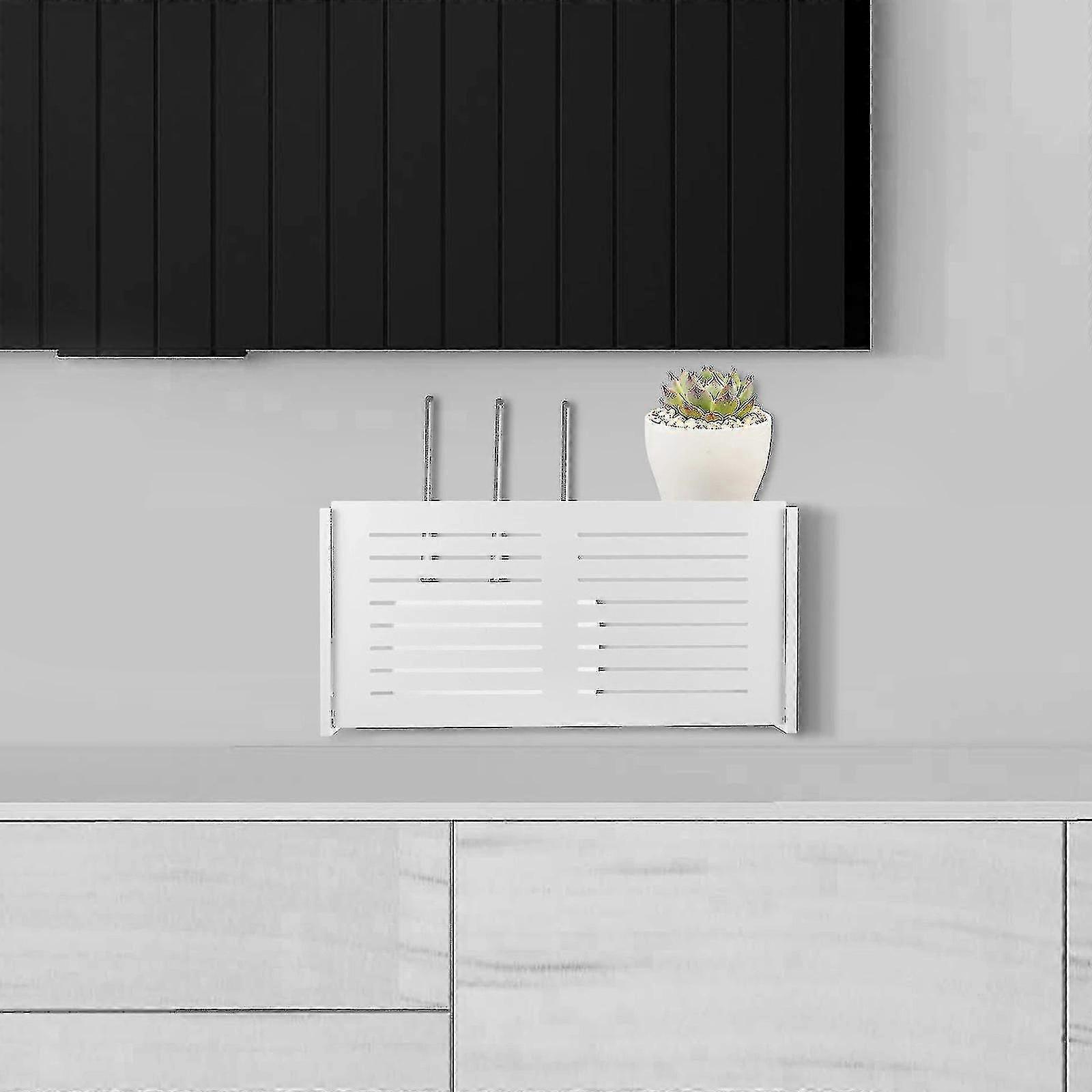 Wifi Router Storage Box Wall Mounted Wireless Panel Shelf Home ...