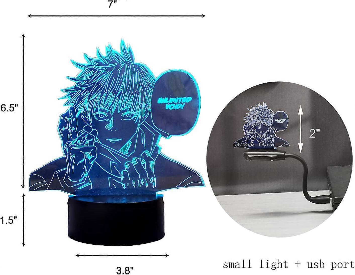 SBSG Satoru Gojo 3D Illusion Jujutsu Kaisen LED Lampada Anime 16 Colori ...