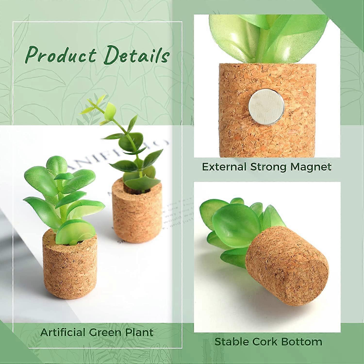 Artificial Succulent Plant Fridge Magnets - Potted Succulent Plant ...