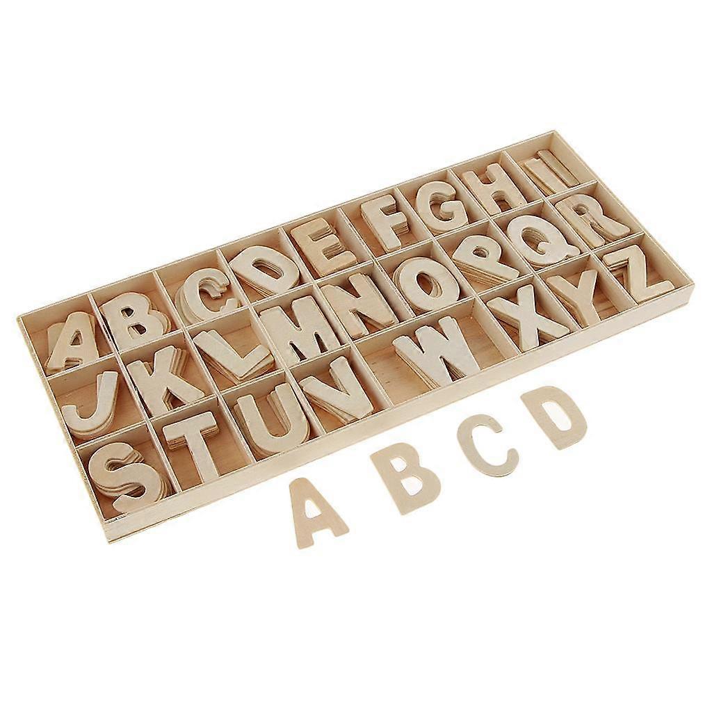 156 Pieces Totally Wooden Capital Letter Wood Upper Case Letters A to Z ...