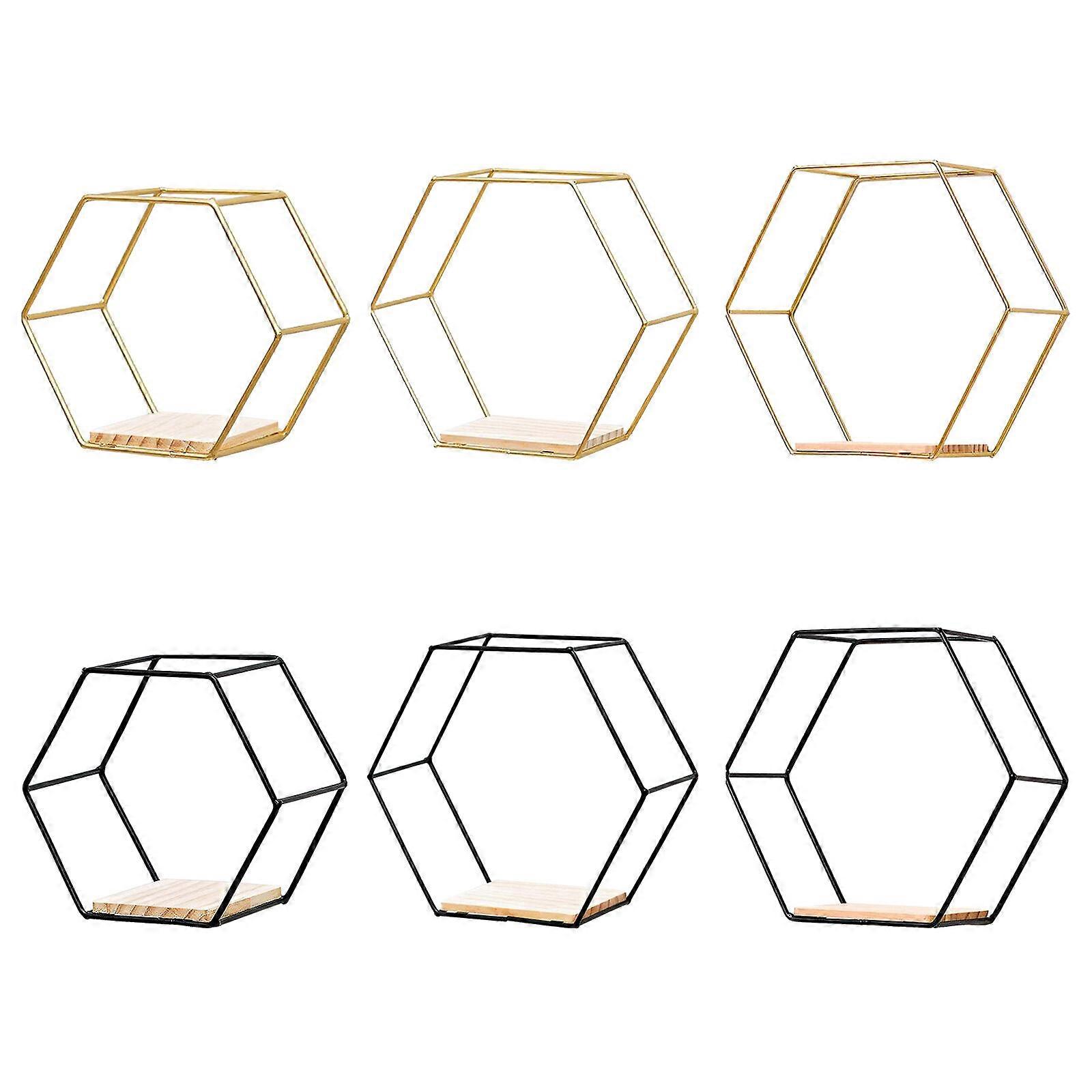 Metal Wire Wall Shelf Home Decor Storage Floating Round Multi-Section ...