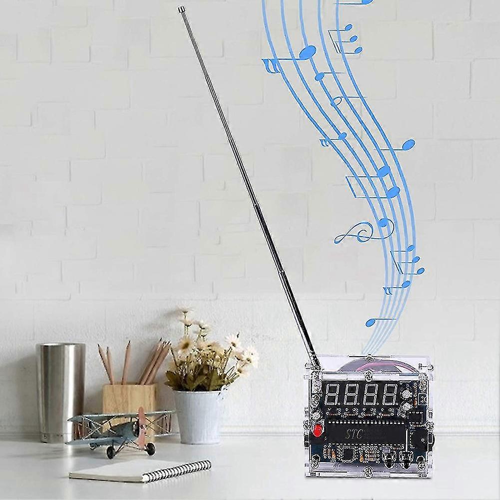 Diy Fm Digital Radio Kit Adjustable Wireless Receiver 87-108mhz Radio ...