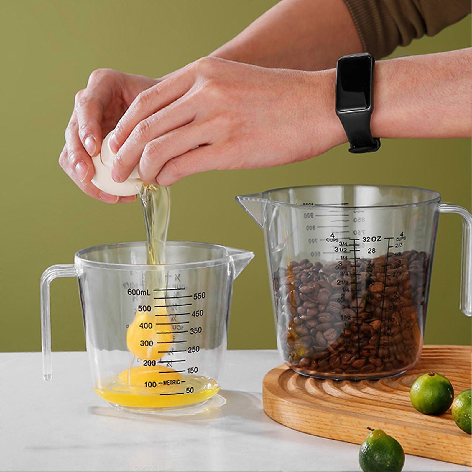 150ml/300ml/600ml/1000ml Measure Liquid Jug Transparent Ergonomic ...