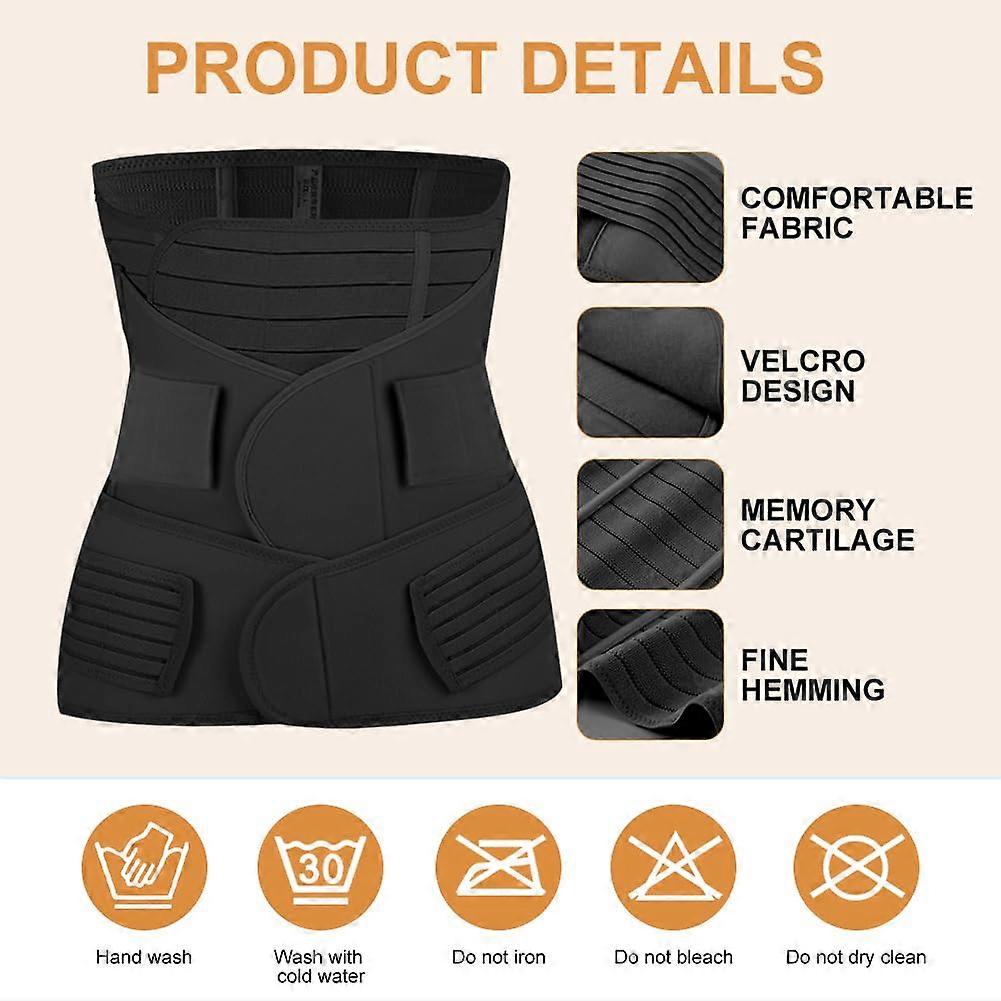Postpartum Belly Wrap, 3 in 1 Postpartum Support Belly Belt for Abdomen ...