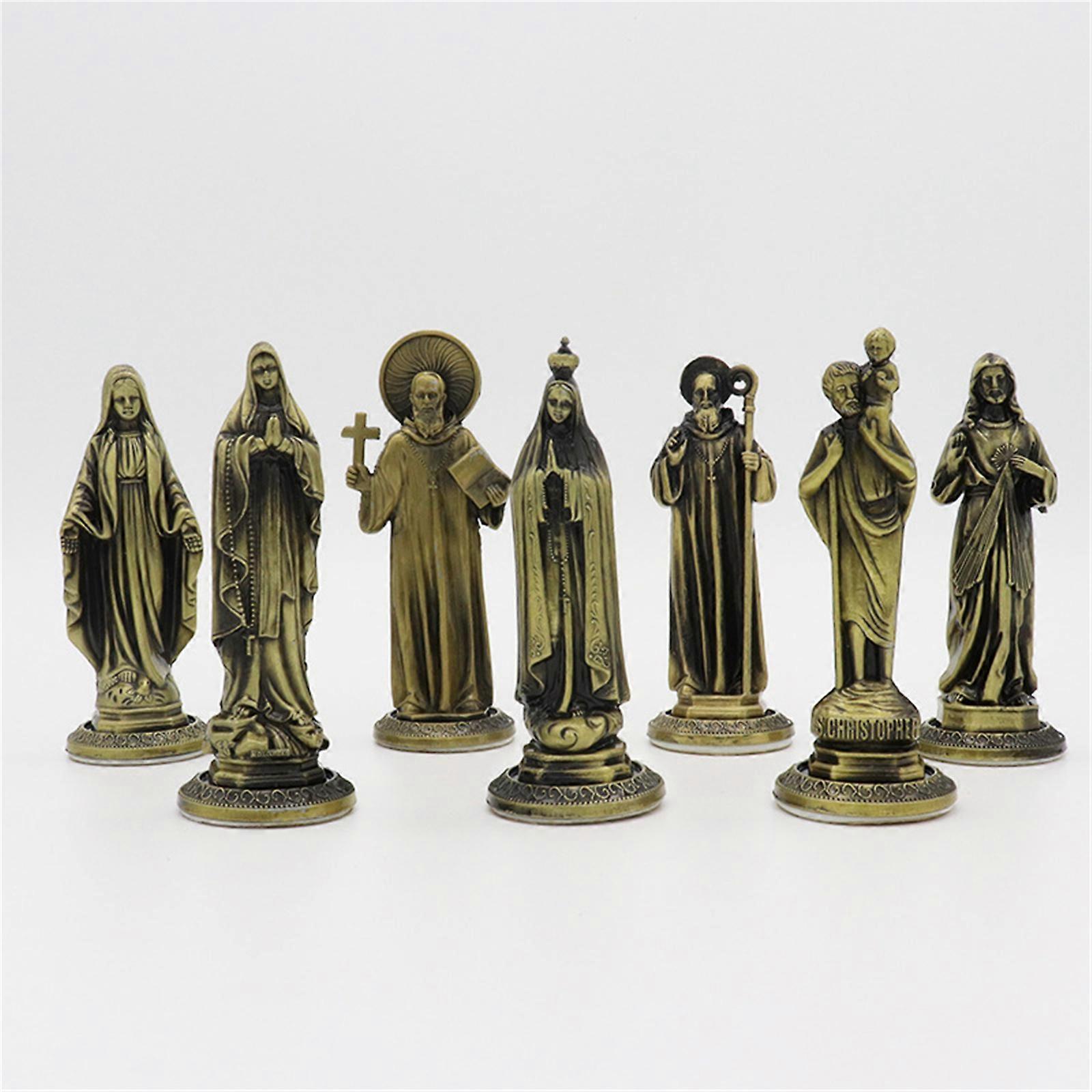 Elegant Antique Metal Maria Figure Christian Religious Standing ...