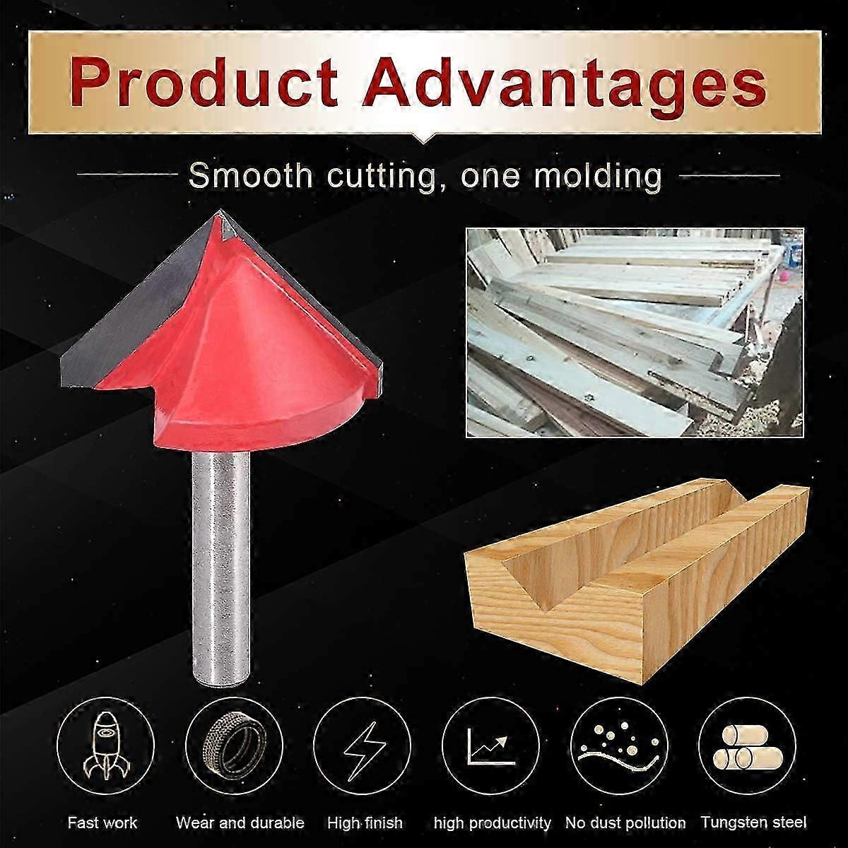V Groove Router Bit, Carbide V Groove Router Bit for CNC Engraving ...