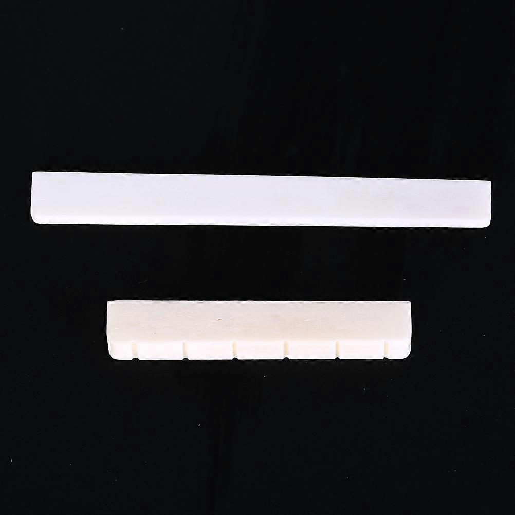 6 String Classical Guitar Bone Bridge Saddle and Ivory Nuts Set Musical ...