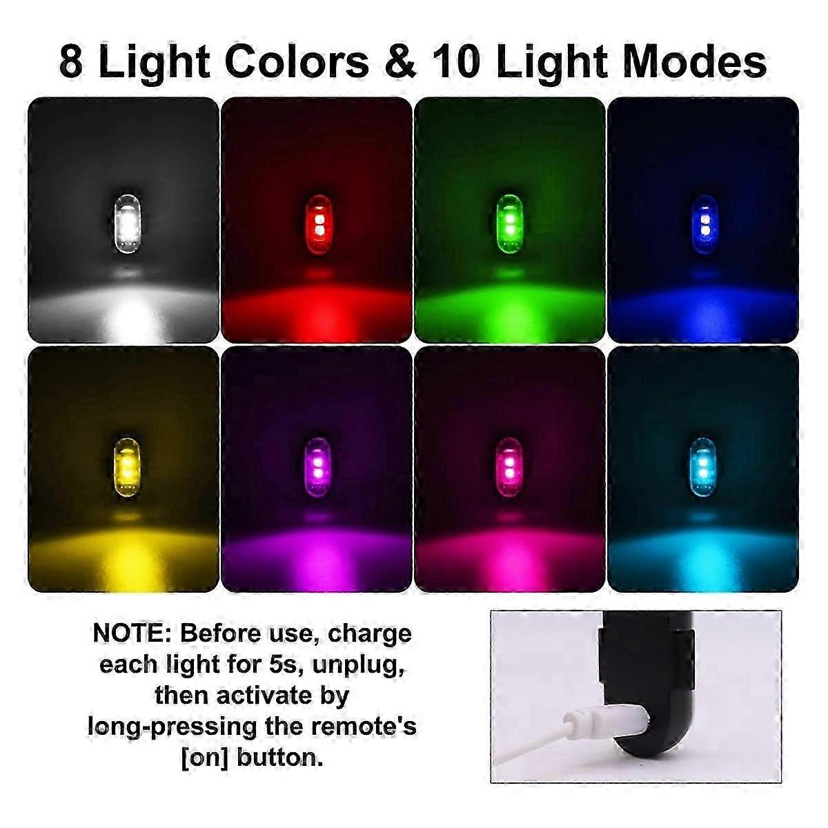 8-Color USB-Powered Waterproof Emergency Warning Strobe Lights with ...