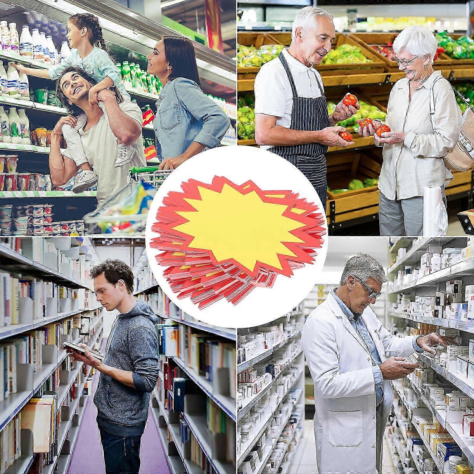 100Pcs 11x6cm Price Tag Advertising Paper Explosion Sticker Sticker ...