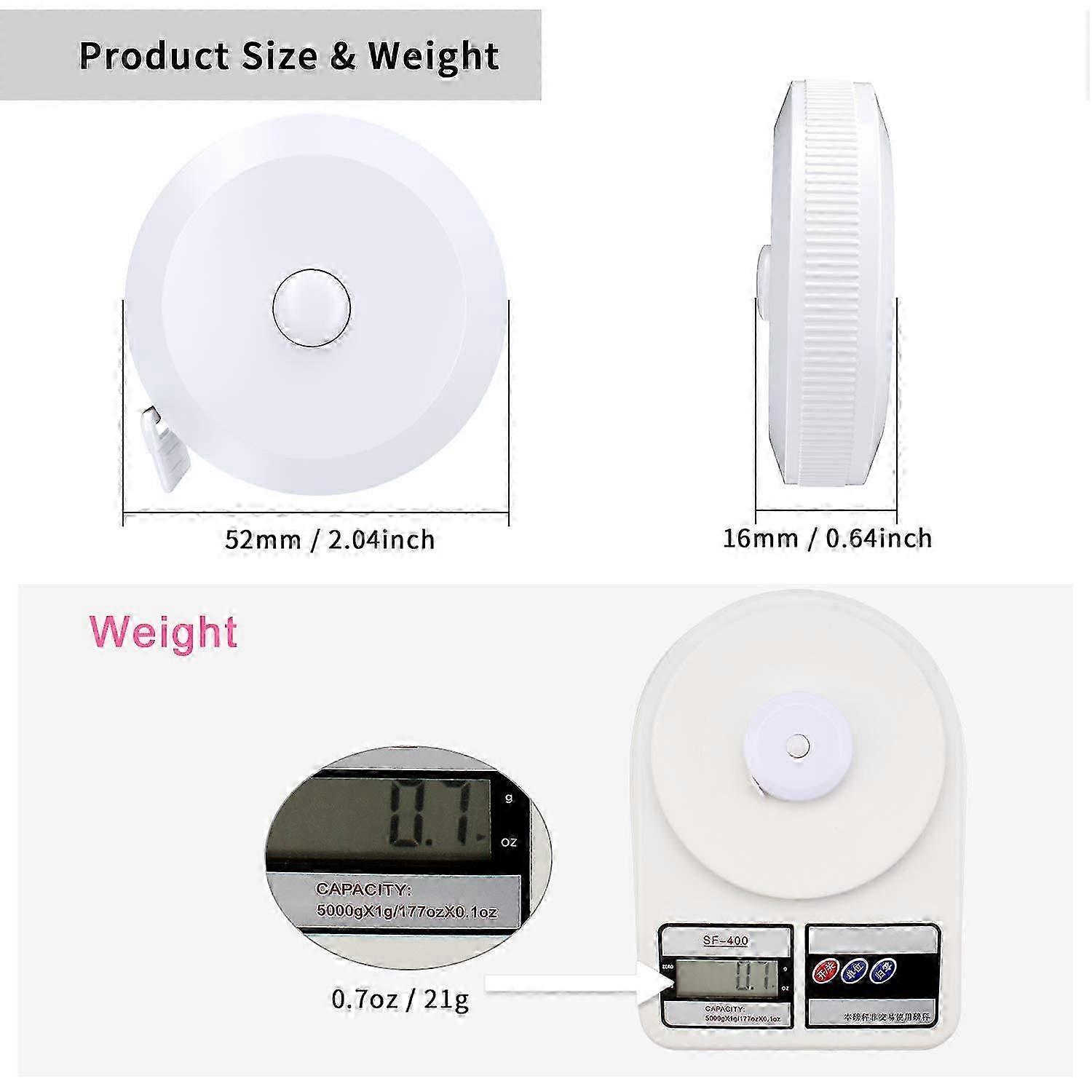 1.5m 60inch Round Tape Measure Retractable Tape Measure Soft Tape ...