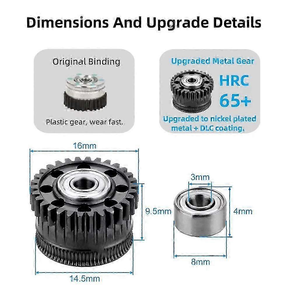 Extruder Gear for Creality K2 Plus 3D Printer - All Metal Filament ...