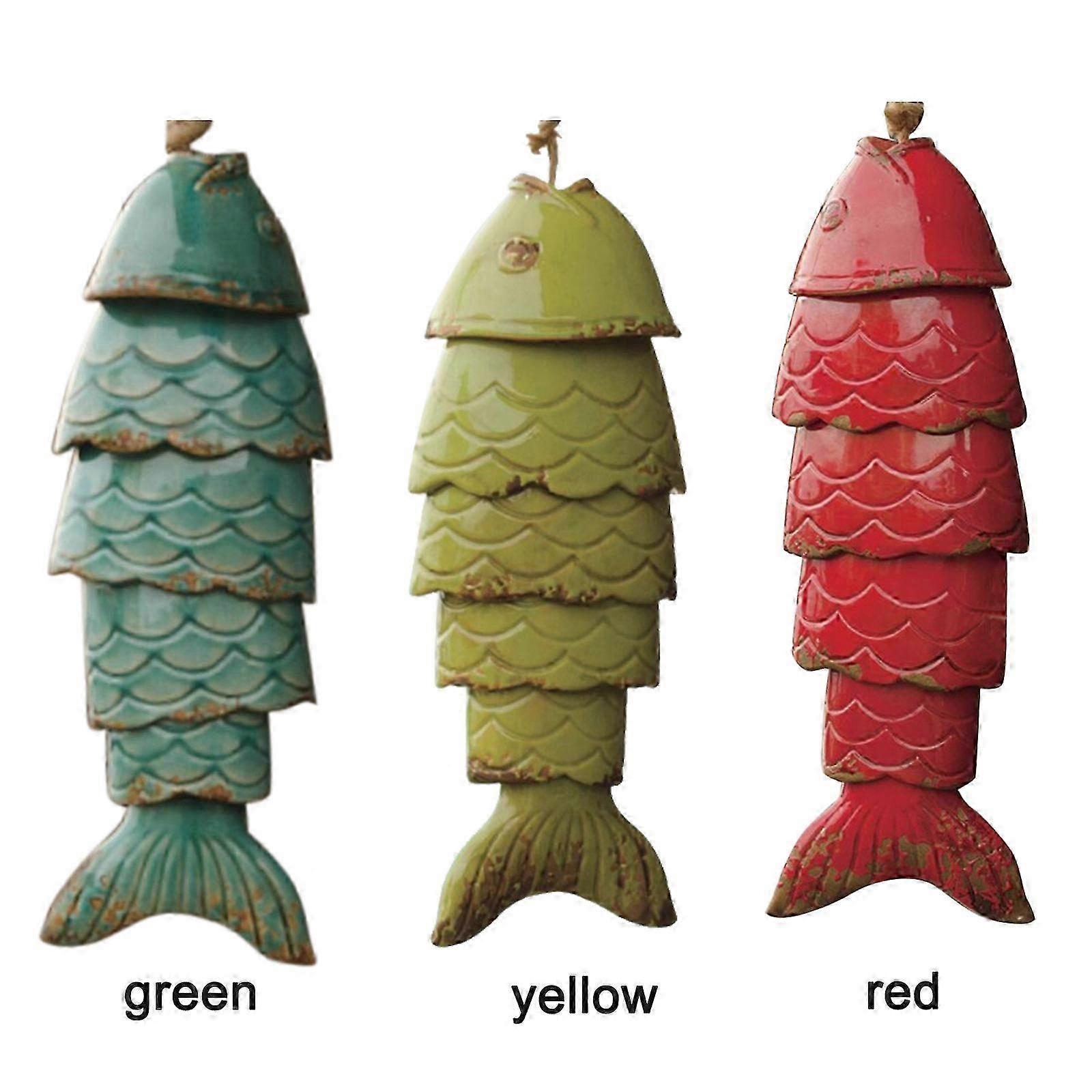 Color Metal Kois Fish Wind Chimes Metal-Outdoor Indoor Pendant ...