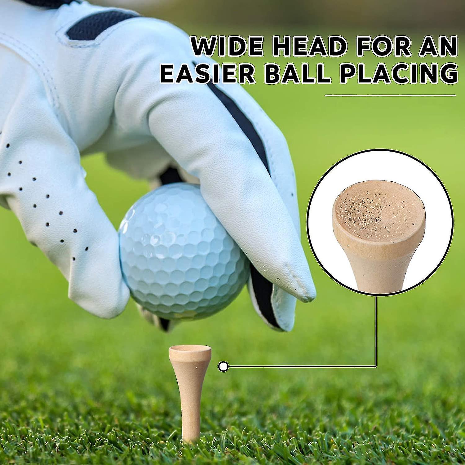 Golf Tees, 2 3/4 Inch, 70 Count, Professional Deluxe Wooden Golf Tee ...