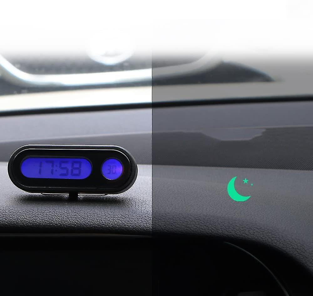Car Clock, Car Digital Clock With Thermometer Mini Vehicle Dashboard ...